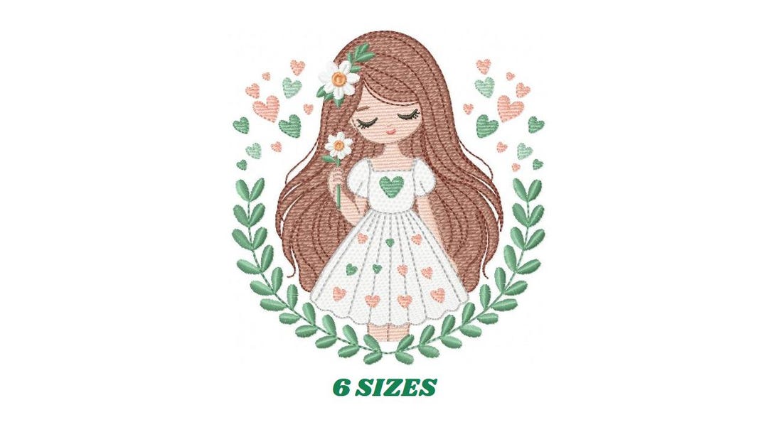 Baby Girl Embroidery Designs - Children With Laurel Frame Machine ...