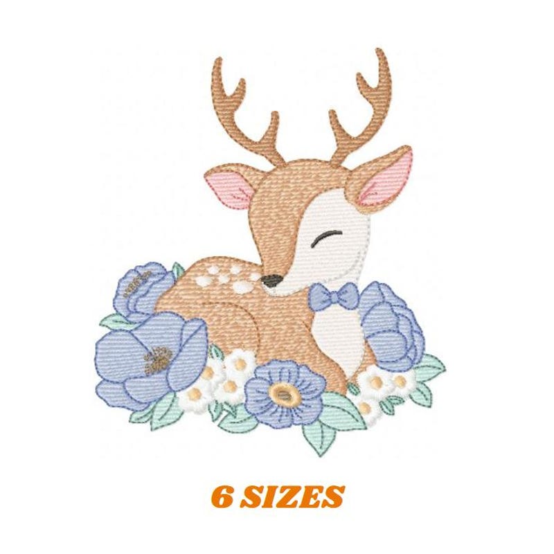 Fawn Pillow Embroidery - Etsy UK