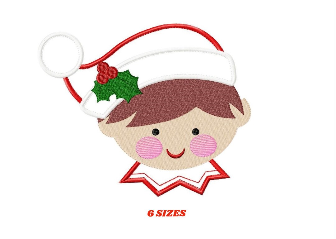 Xmas Boy Elf Embroidery Designs - Santa Claus Helper Machine Embroidery ...
