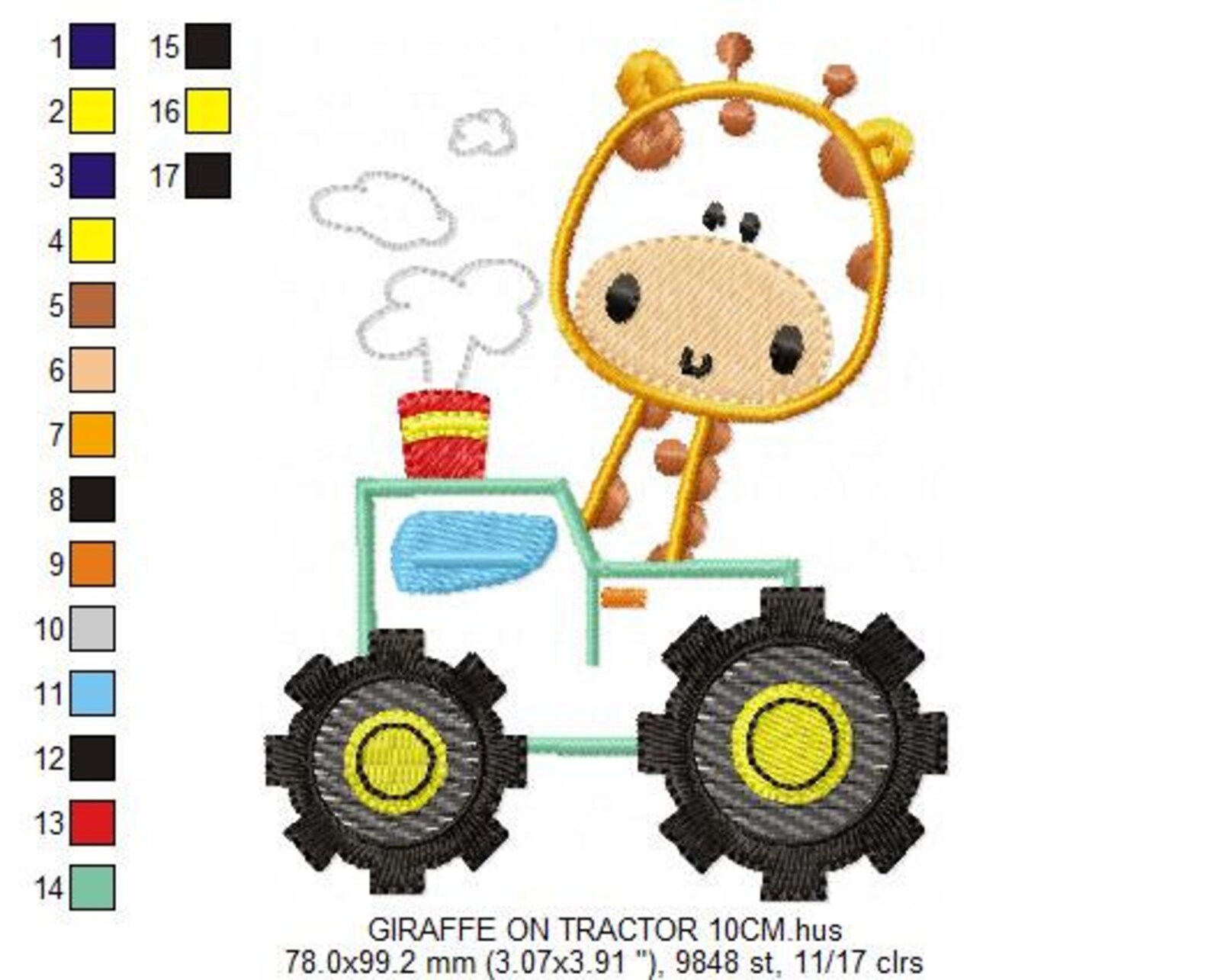 Giraffe Embroidery Design Animal Embroidery Designs Machine - Etsy