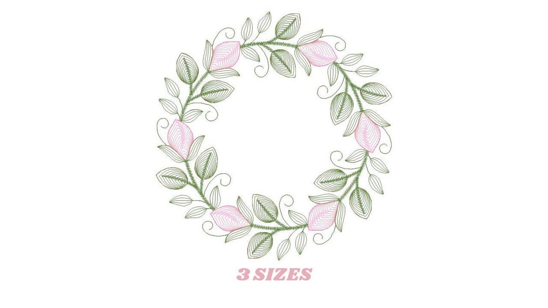 Monogram Frame Embroidery Designs Flower Embroidery Design Machine ...