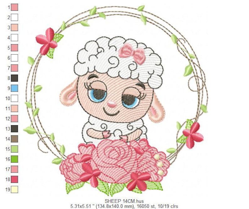 Sheep Embroidery Design Lamb Embroidery Designs Machine - Etsy