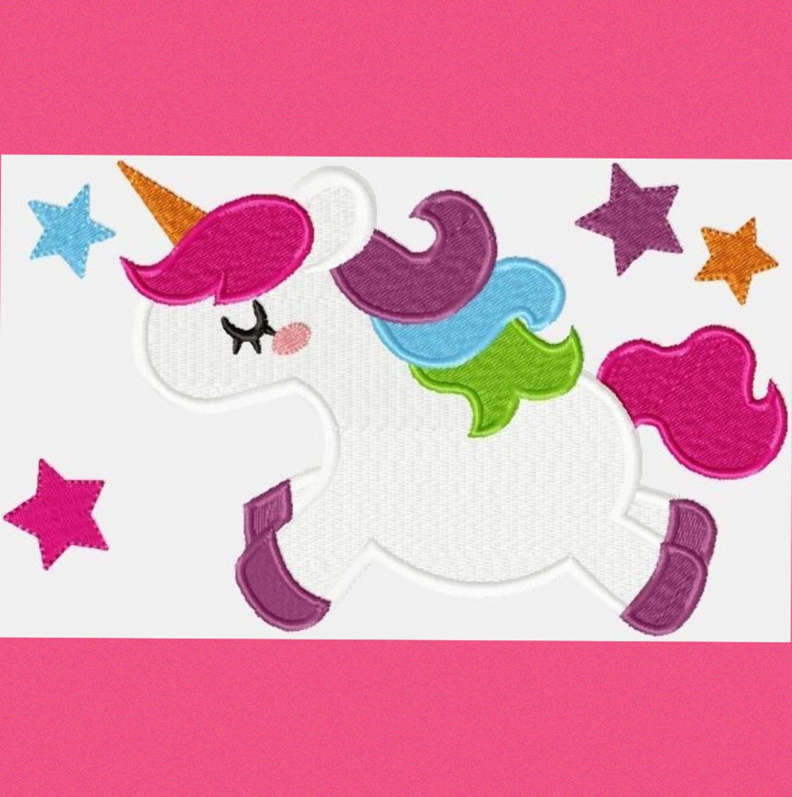 Unicorn Embroidery Designs Baby Girl Embroidery Design | Etsy