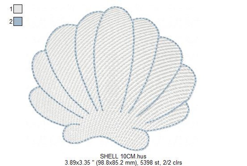 Shell Embroidery Designs Deep Sea Shells Embroidery Design - Etsy