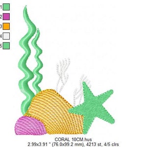 Coral Embroidery Designs - Seaweed Embroidery Design Machine Embroidery ...