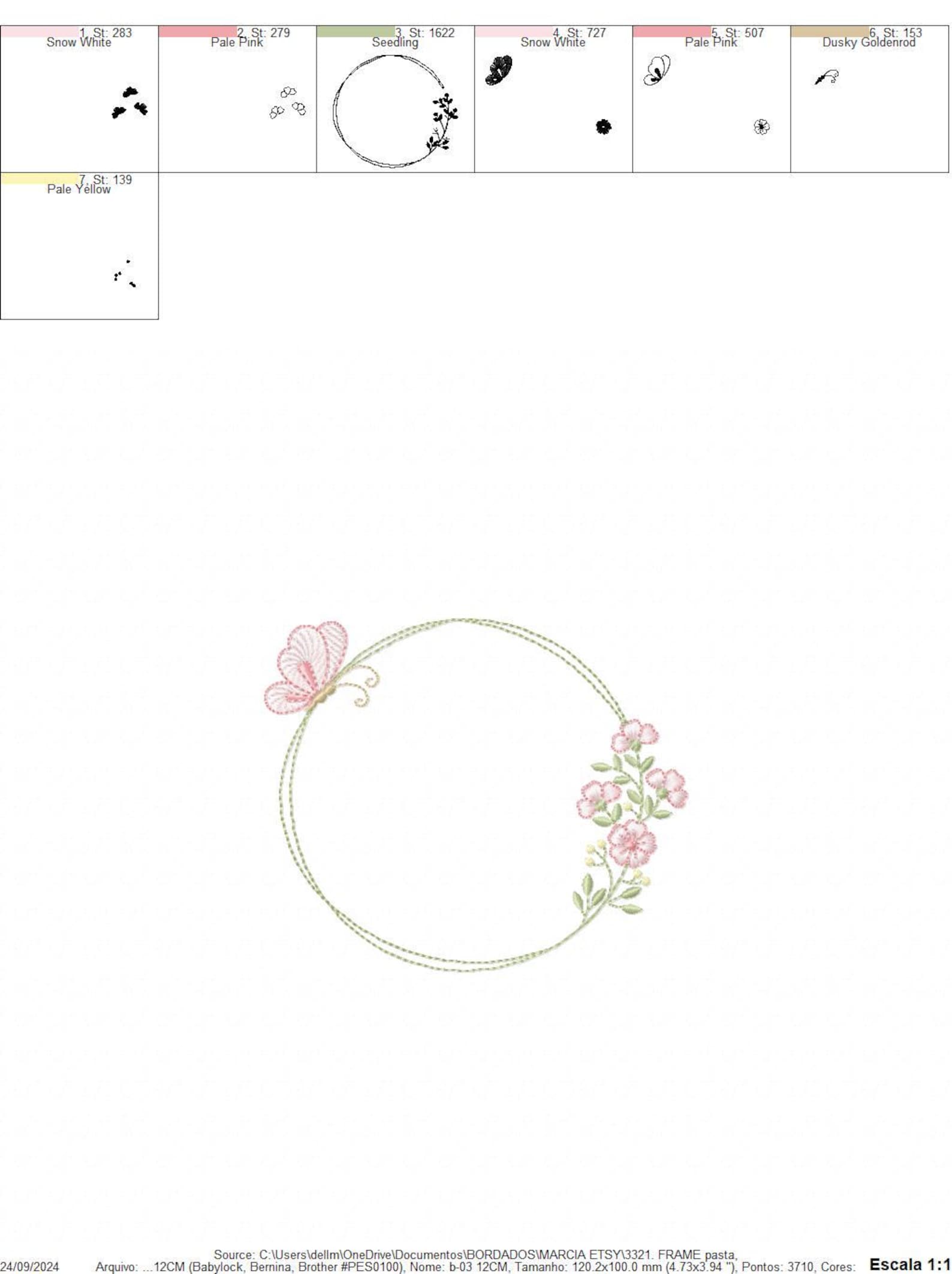 Monogram Frame Embroidery Designs - Flower and Butterfly Embroidery ...
