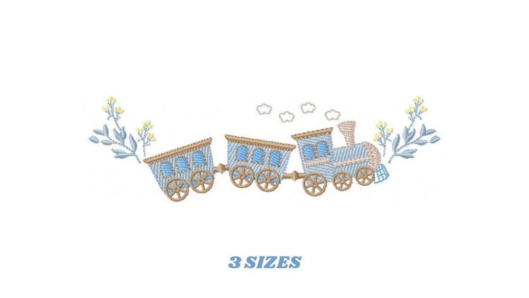 Train Embroidery Designs - Vehicle Embroidery Design Machine Embroidery ...