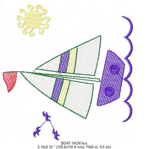Boat Embroidery Designs - Sailboat Embroidery Design Machine Embroidery ...