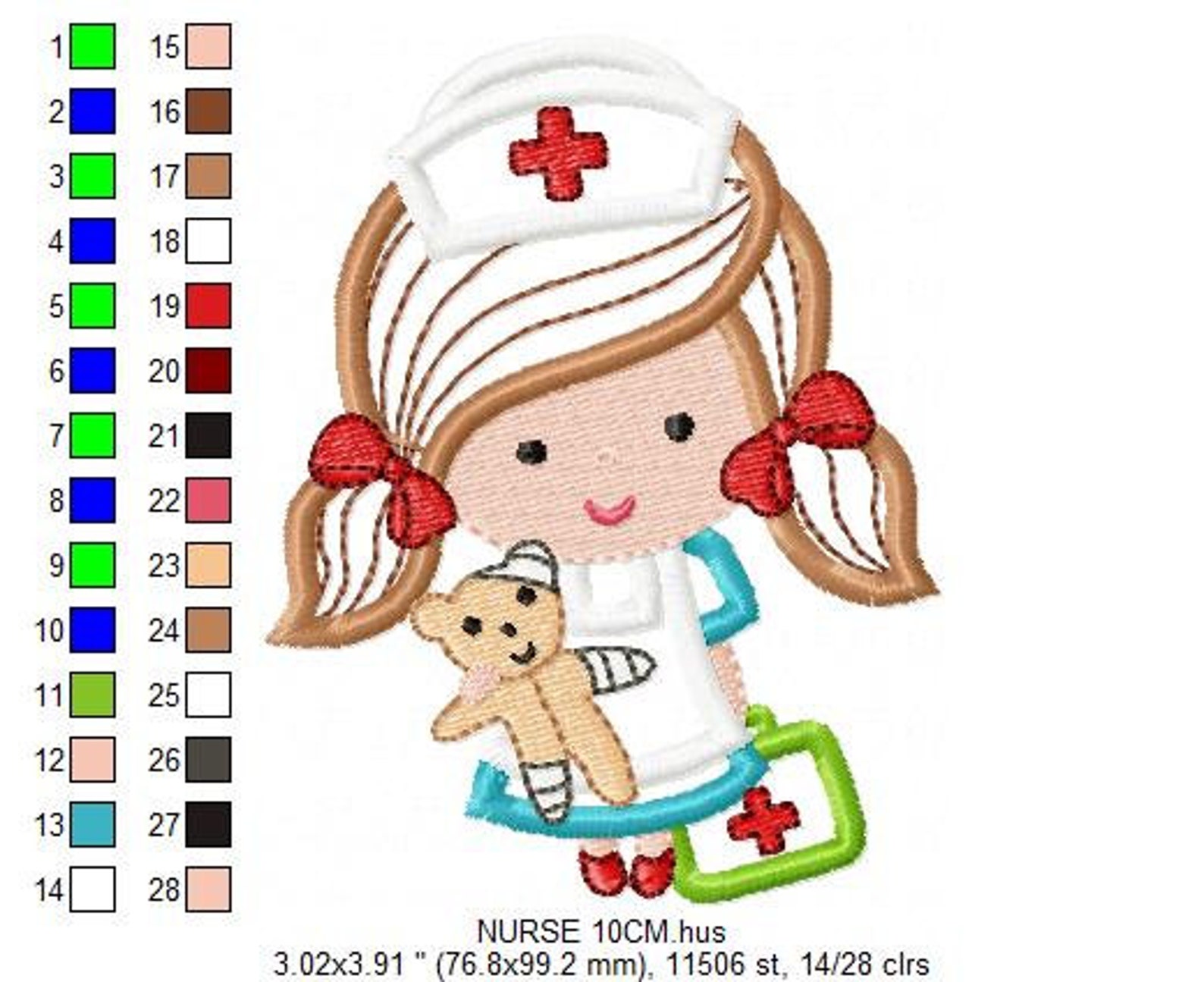 Nurse Embroidery Design - Doctor Embroidery Designs Machine Embroidery ...
