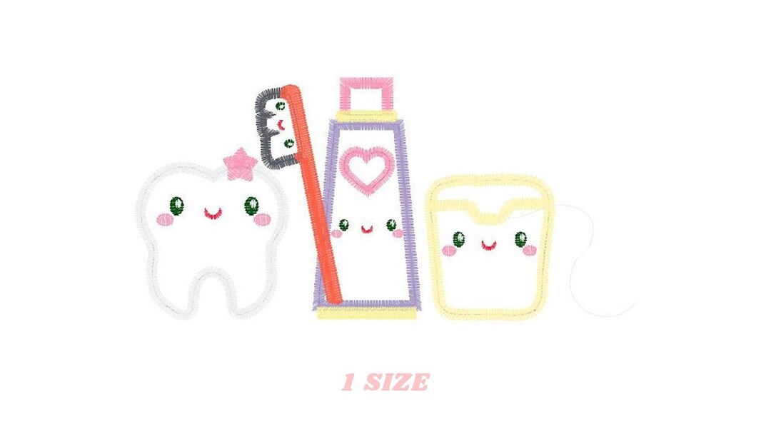 Toothbrush Embroidery Designs Toothpaste Embroidery Design Machine ...