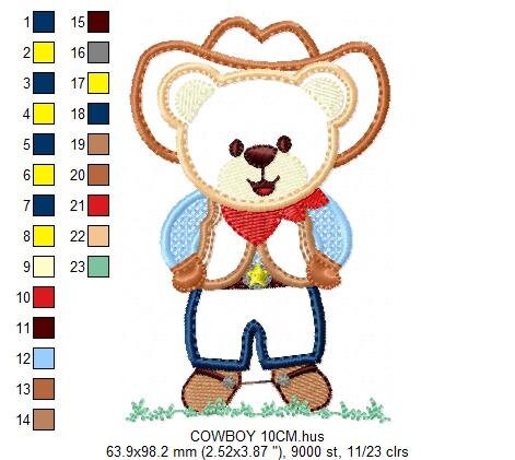 Cowboy Embroidery Designs Animals Embroidery Design Machine | Etsy