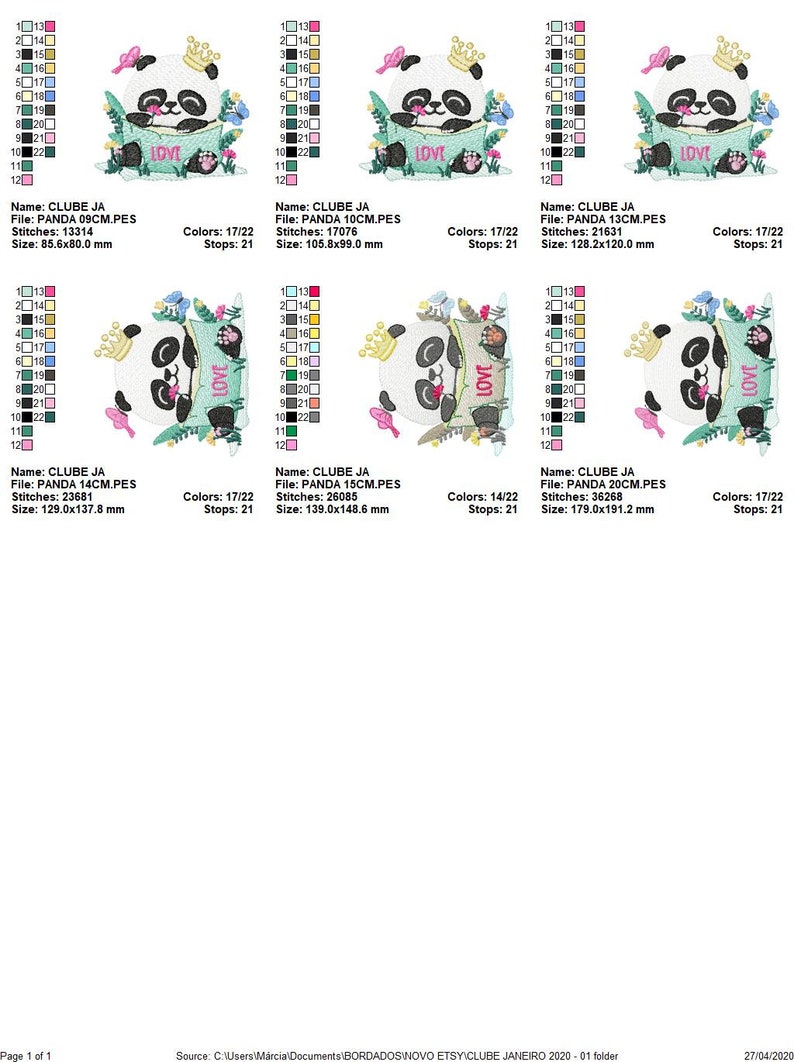 Panda Embroidery Design Animal Embroidery Designs Machine - Etsy