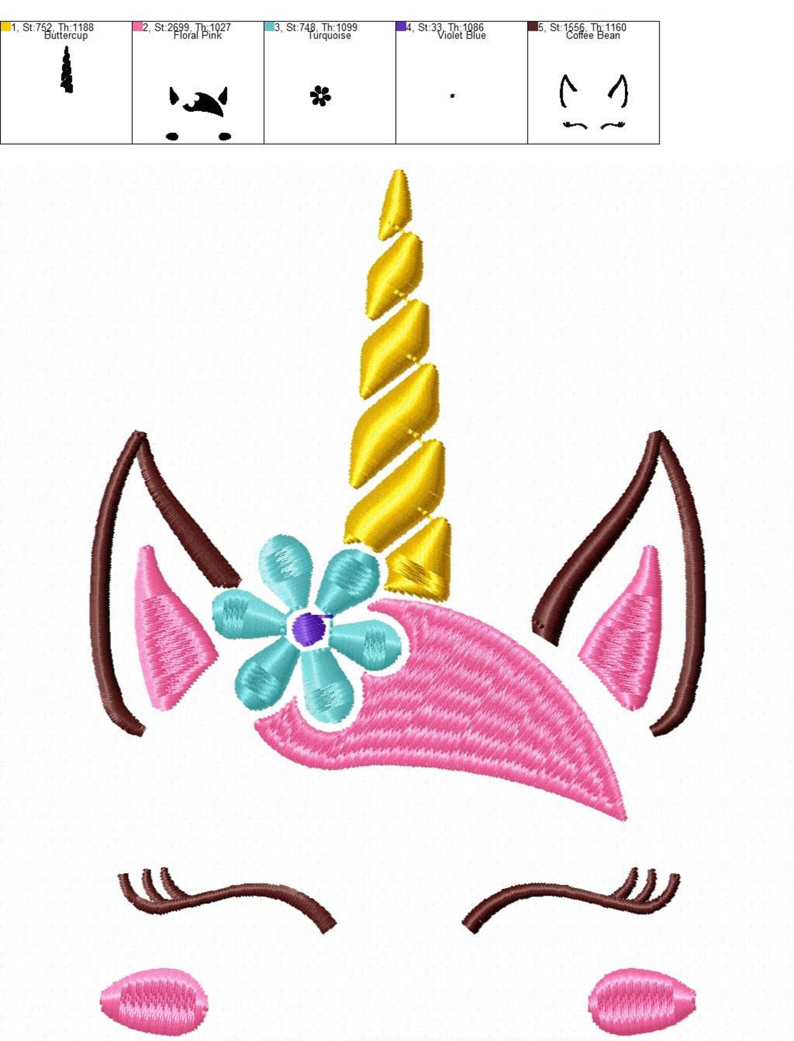 Unicorn Embroidery Designs Baby Girl Embroidery Design | Etsy