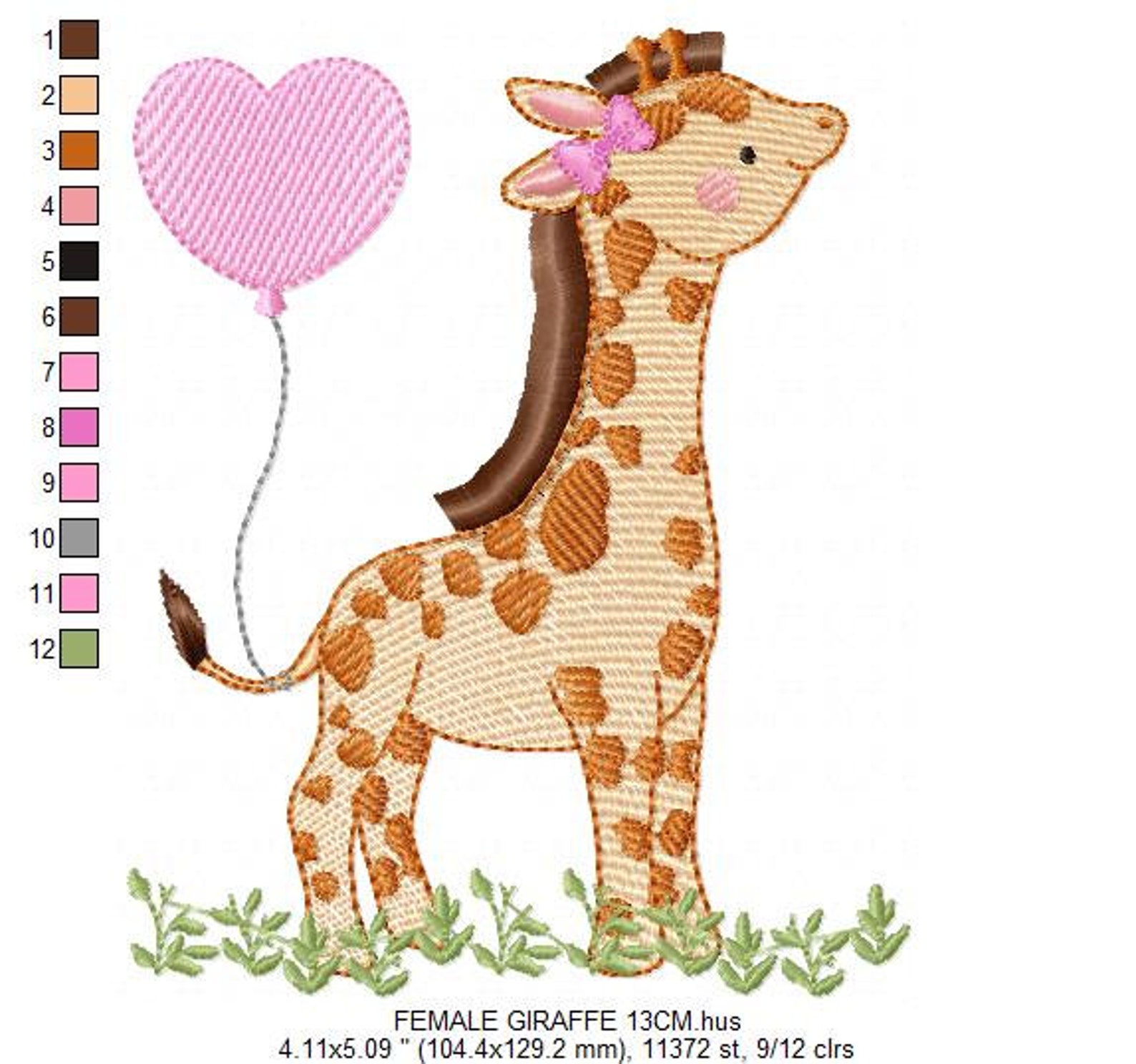 Giraffe Embroidery Design Animal Embroidery Designs Machine - Etsy