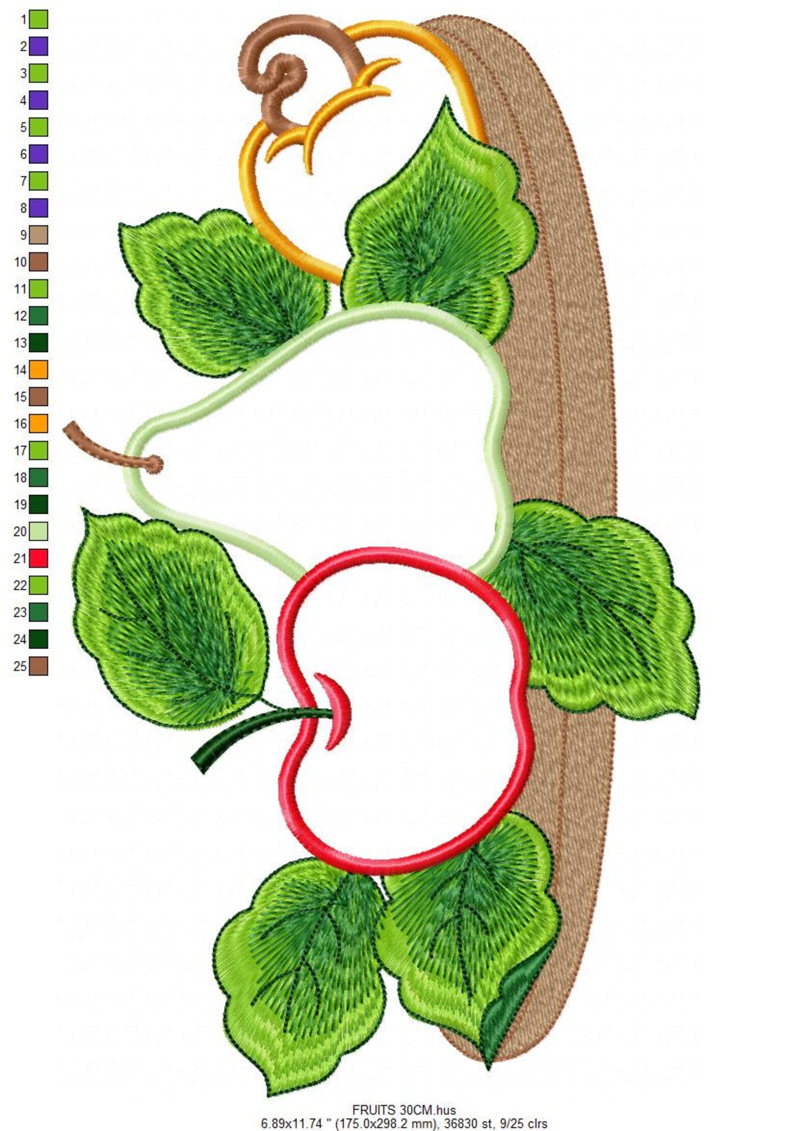 Fruits Embroidery Designs Kitchen Embroidery Design Machine | Etsy