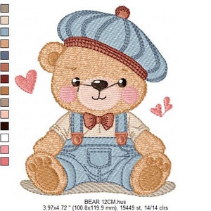 Bear Embroidery Designs - Baby Boy Embroidery Design Machine Embroidery ...