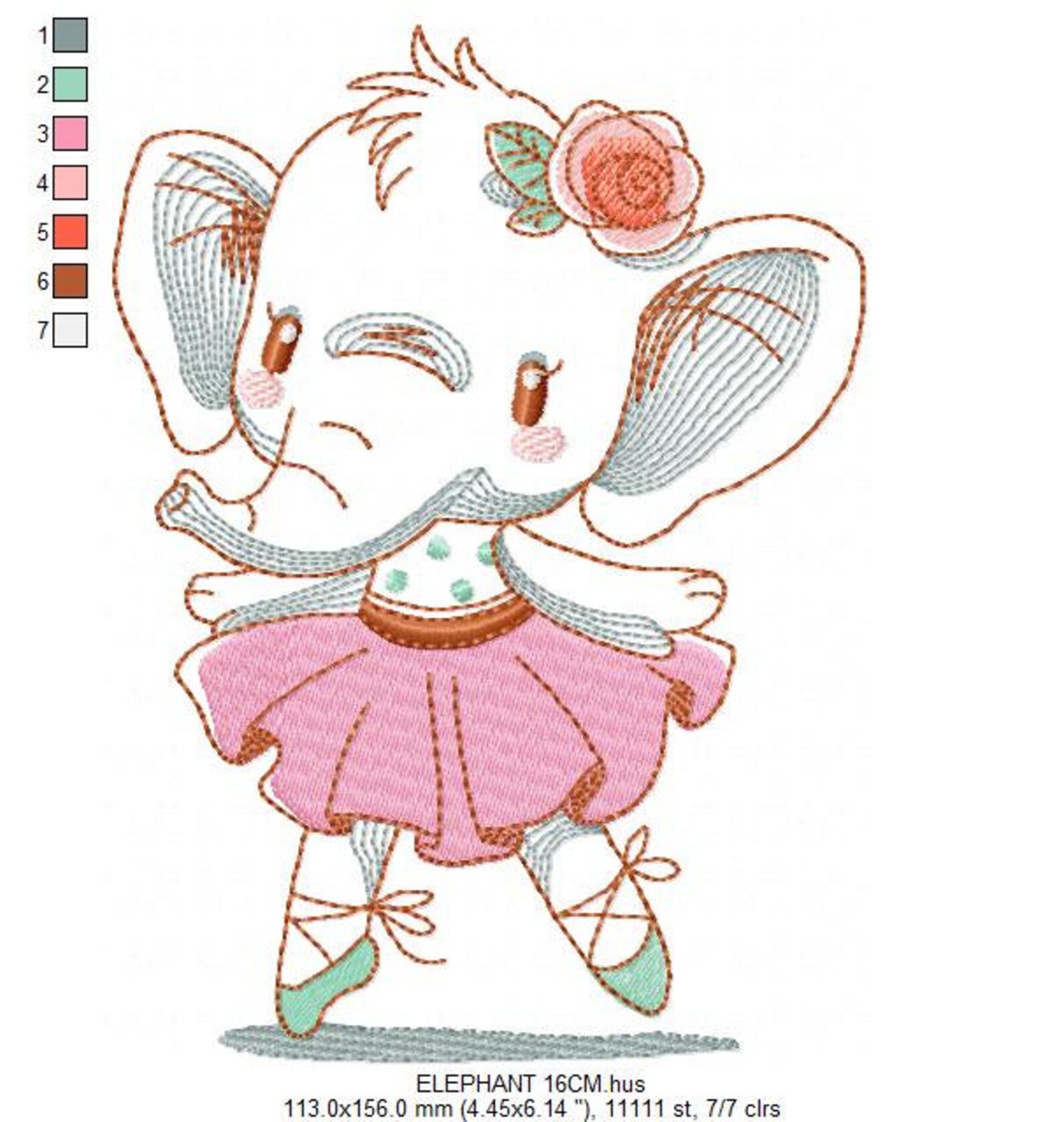 Elephant Embroidery Designs Animal Embroidery Design Machine | Etsy