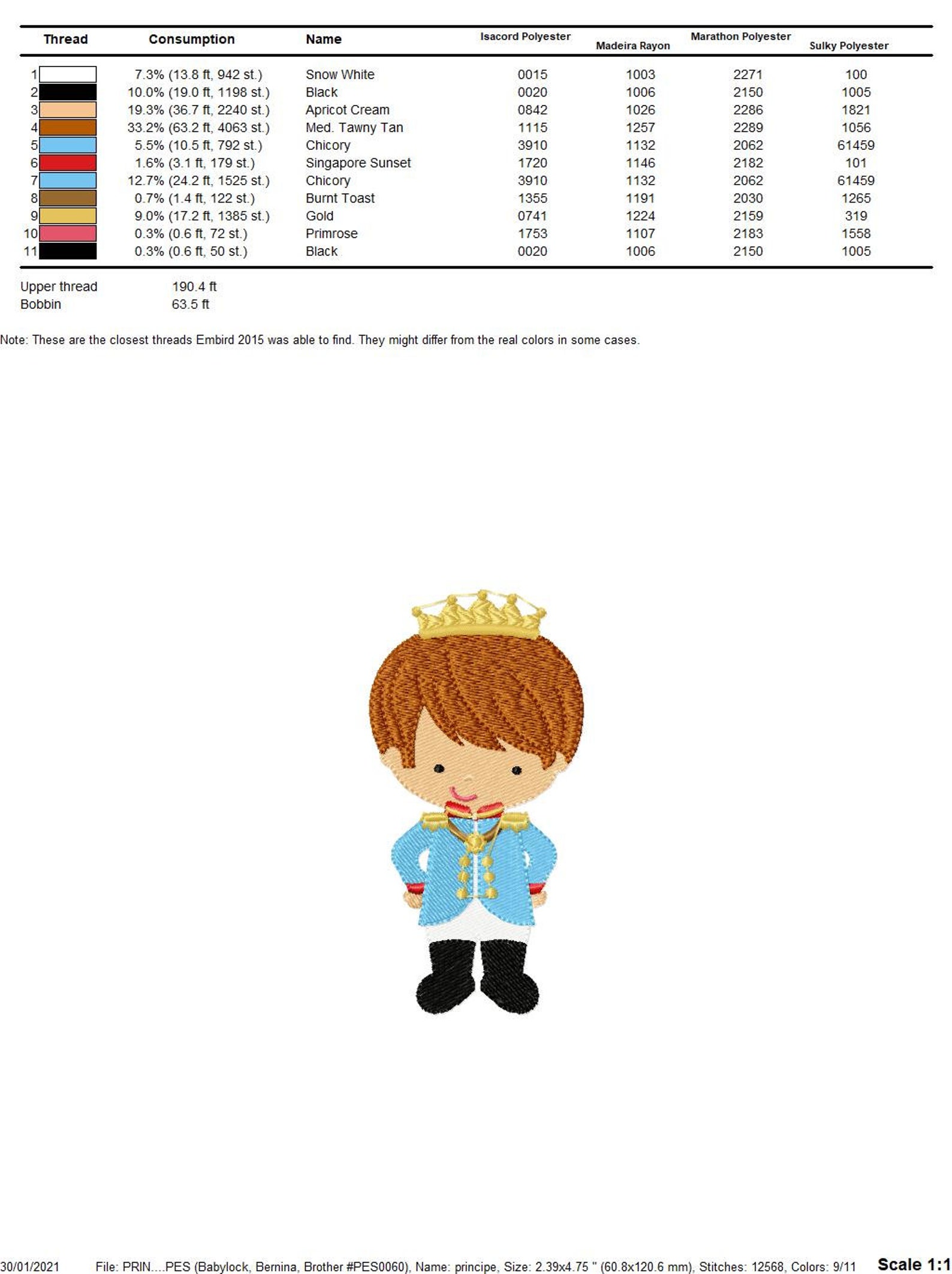 Prince Embroidery Designs King Embroidery Design Machine - Etsy