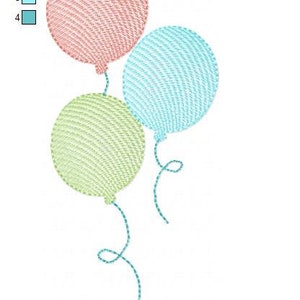 Balloon Embroidery Design - Birthday Embroidery Designs Machine ...
