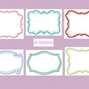 Frame Embroidery Designs Set - Frame Applique Design Machine Embroidery ...
