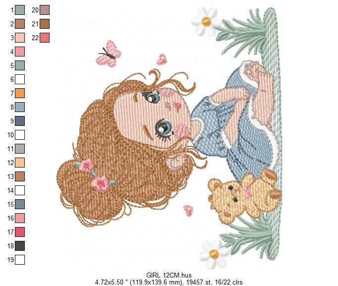 Baby Girl Embroidery Designs - Children Embroidery Design Machine ...
