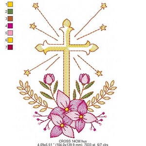 Cross Embroidery Designs - Religious Embroidery Design Machine ...