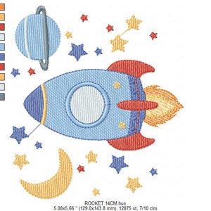 Space Rocket Embroidery Designs - Space Embroidery Design Machine ...