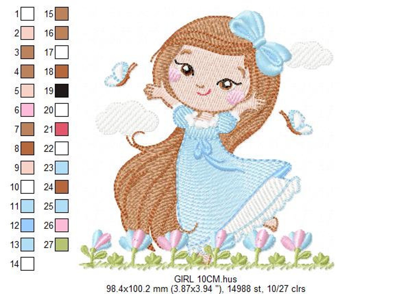 Baby Girl Embroidery Designs Children Embroidery Design - Etsy