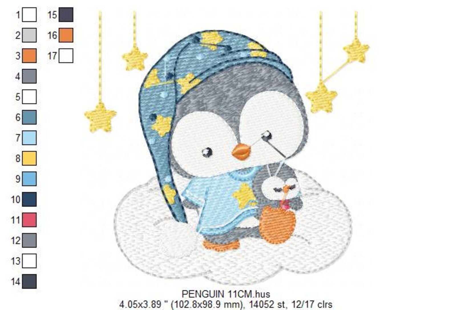 Penguin Embroidery Design - Animal Embroidery Designs Machine ...