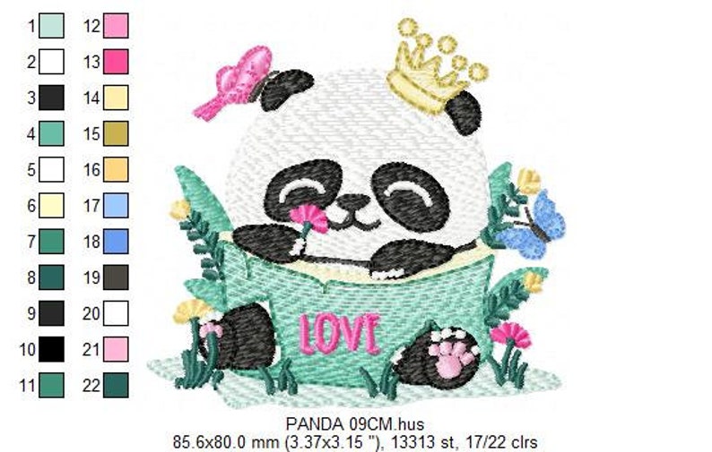 Panda Embroidery Design Animal Embroidery Designs Machine - Etsy