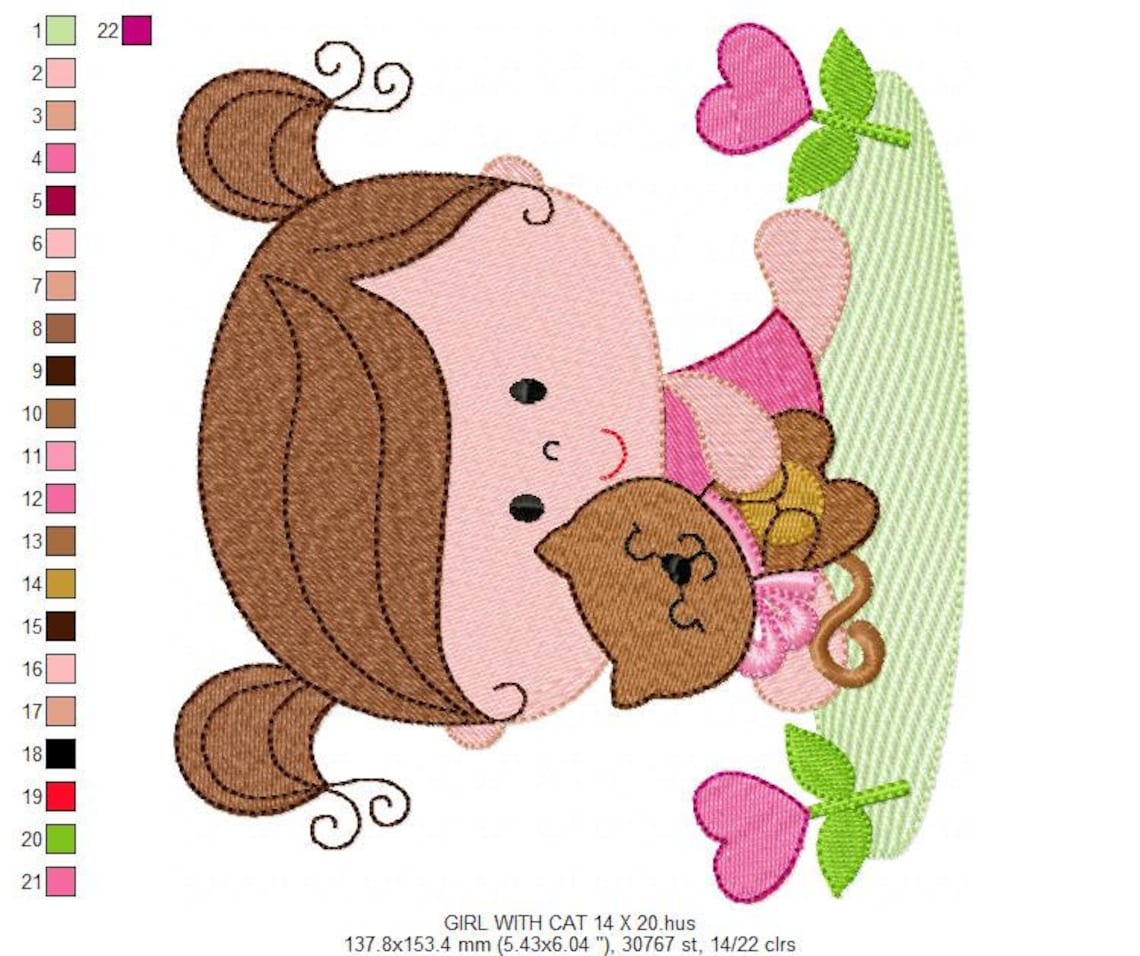 Baby Girl Embroidery Designs Toddler Embroidery Design - Etsy