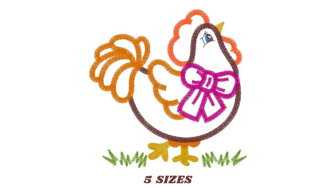 Chicken Embroidery Designs Rooster Embroidery Design Machine Embroidery ...