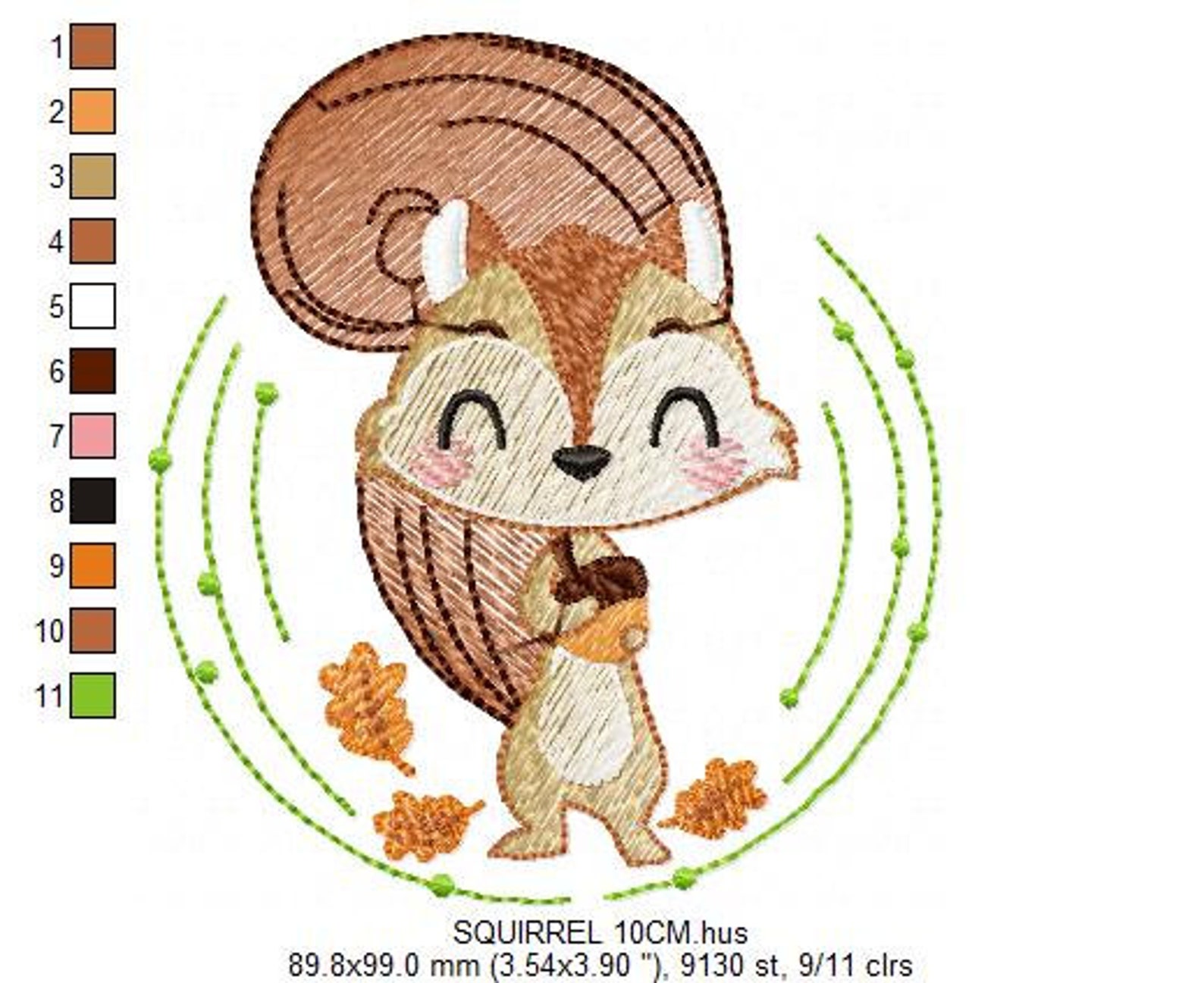 Squirrel Embroidery Design Animal Embroidery Designs Machine Embroidery ...