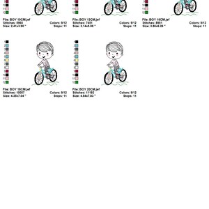 Boy With Bike Embroidery Designs - Baby Boy Embroidery Design Machine ...