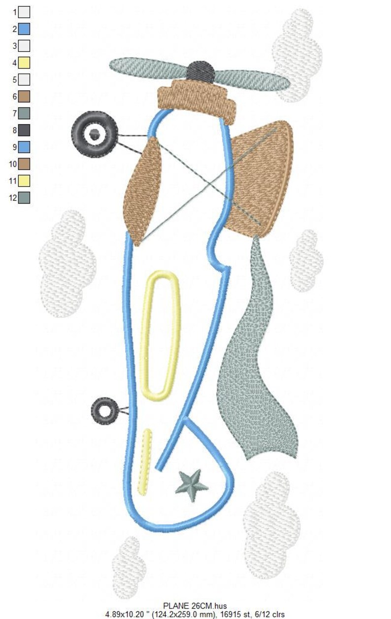 Plane Embroidery Designs - Airplane Applique Machine Embroidery Pattern ...