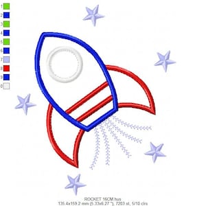 Rocket Embroidery Designs - Boy Embroidery Design Machine Embroidery ...