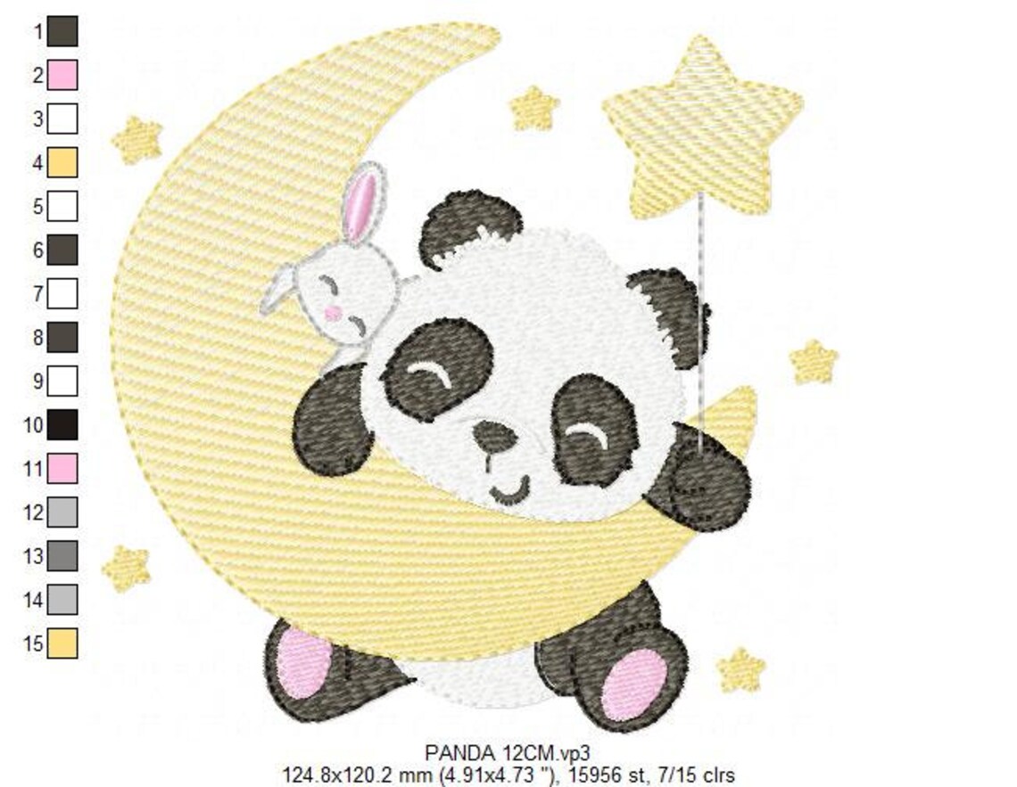 Panda Embroidery Design Animal Embroidery Designs Machine - Etsy
