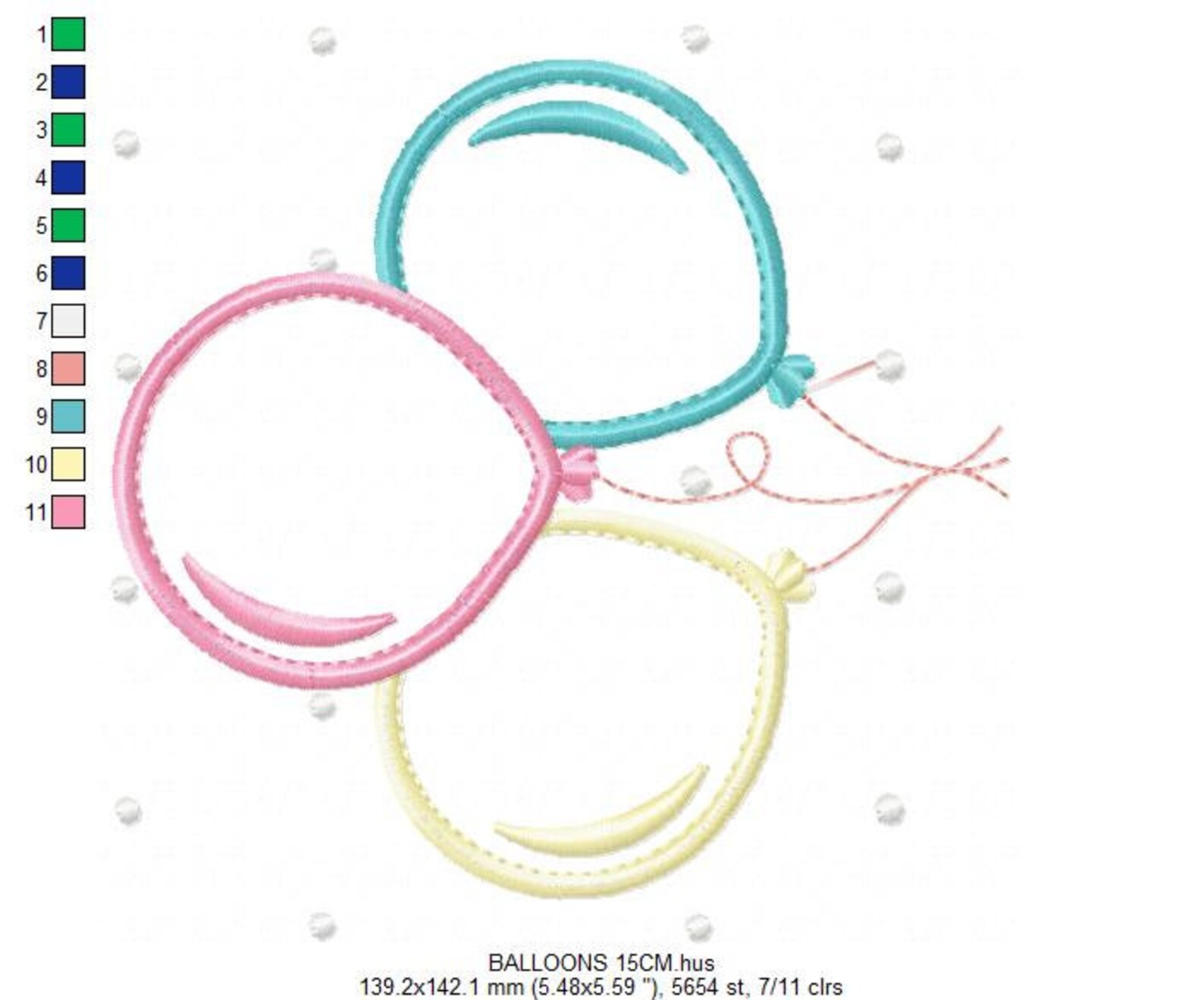 Balloon Embroidery Design Birthday Embroidery Designs Machine ...