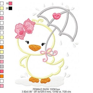 Duck Embroidery Design Animal Embroidery Designs Machine Embroidery ...