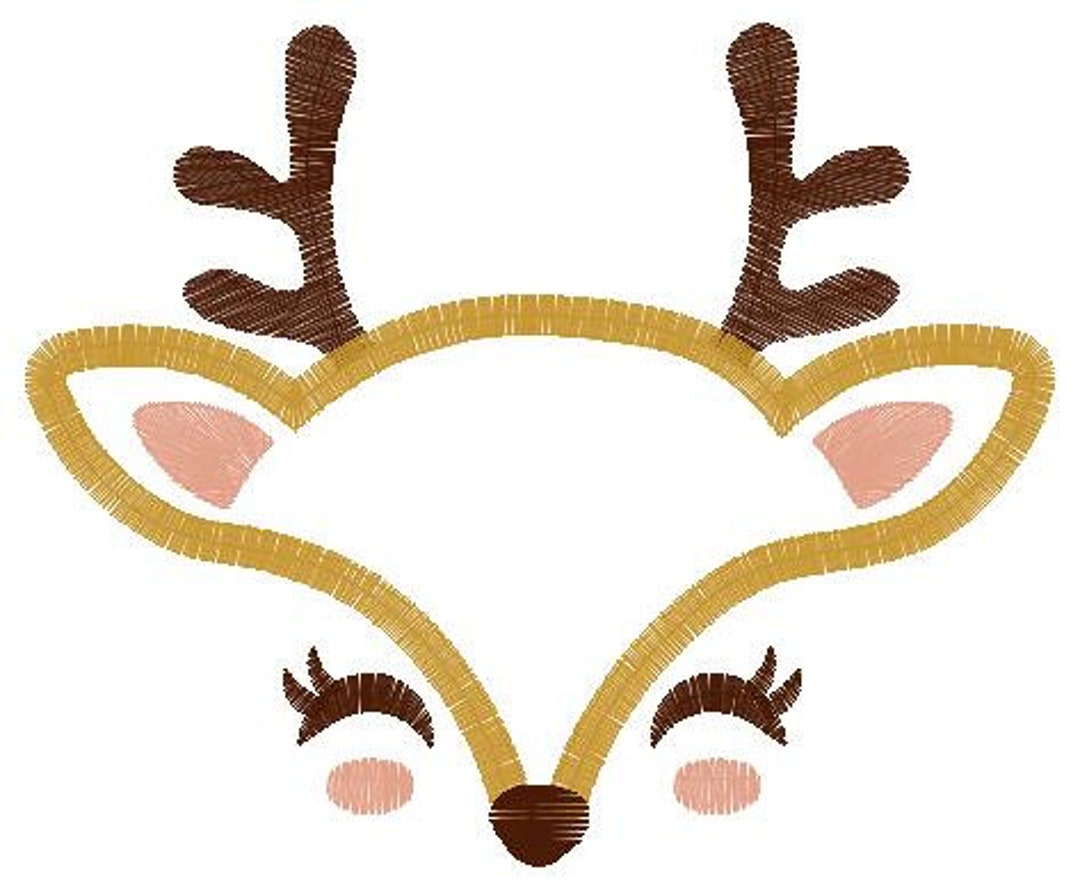 Deer Embroidery Design Deer Face Embroidery Designs Machine Embroidery ...