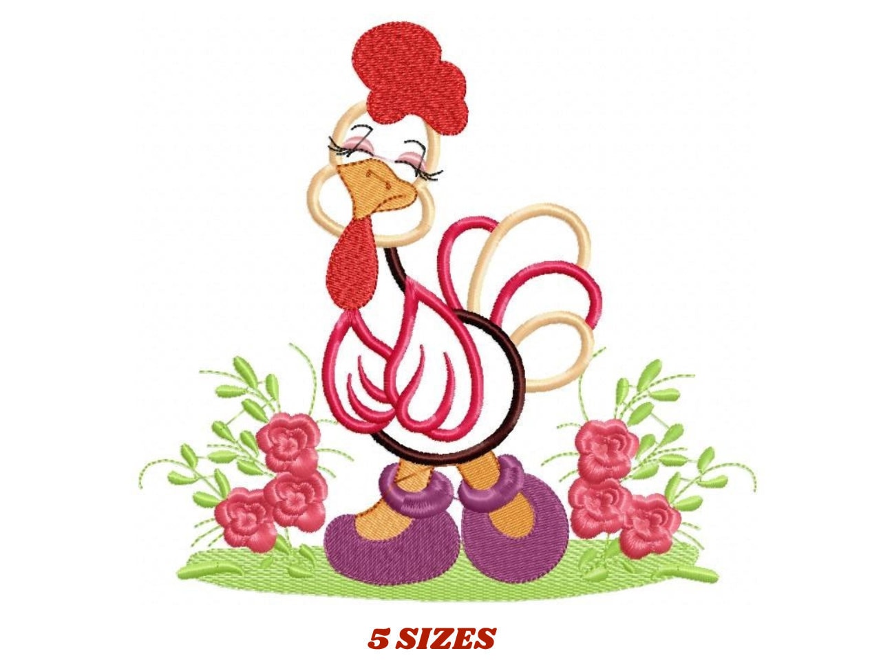 farm embroidery design machine embroidery pattern Rooster embroidery ...