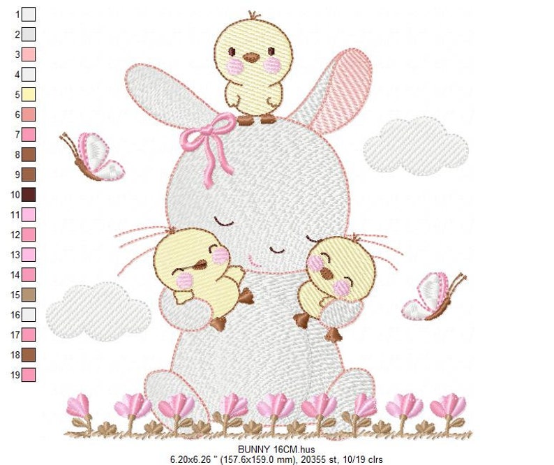 Bunny Embroidery Design Rabbit Embroidery Designs Machine - Etsy