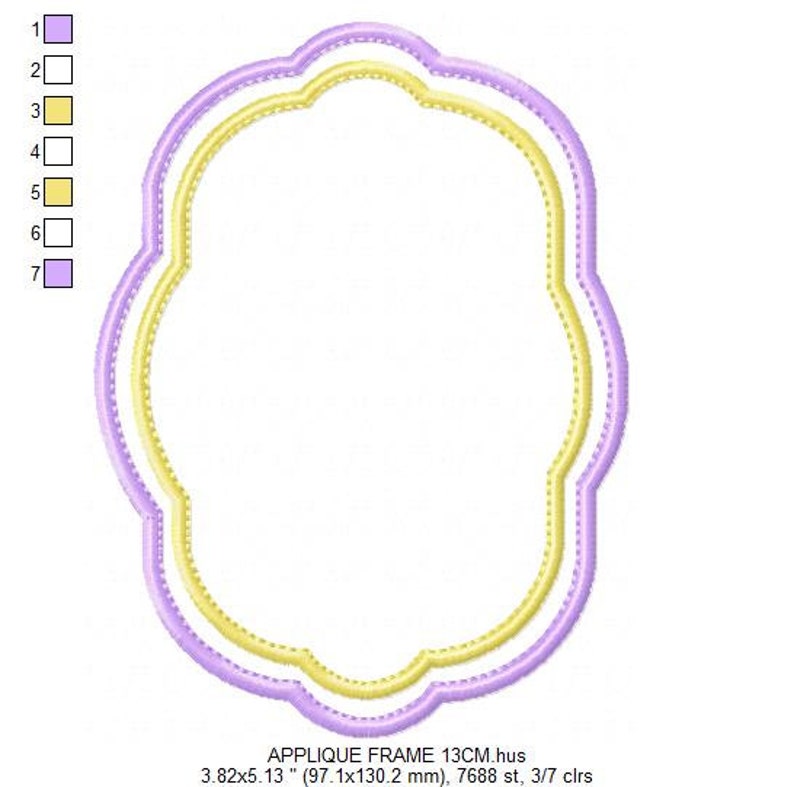 Frame Embroidery Designs Set Frame Applique Design Shape - Etsy