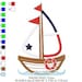 Boat Embroidery Designs Sailboat Embroidery Design Machine Embroidery ...