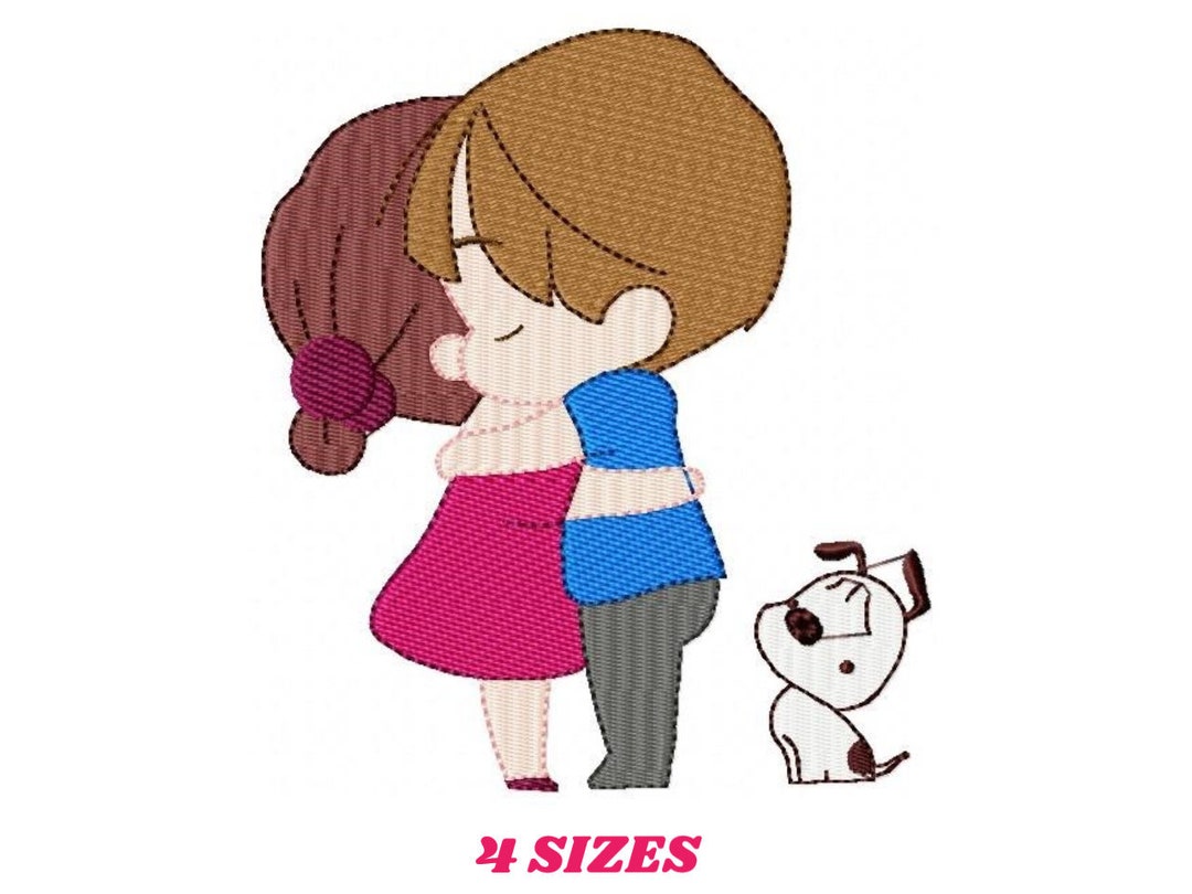 Couple Embroidery Designs Valentines Embroidery Design Machine ...