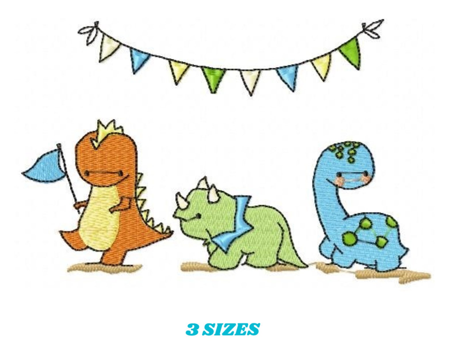 Dinosaur Embroidery Designs Dino Embroidery Design Machine | Etsy