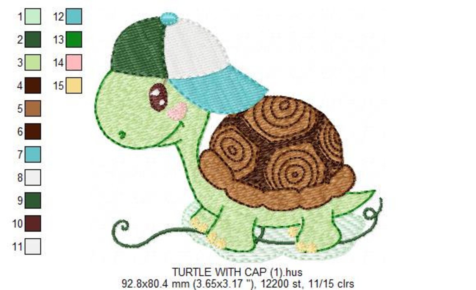 Turtle Embroidery Design Animal Embroidery Designs Machine | Etsy