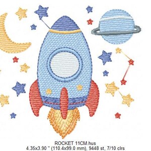 Space Rocket Embroidery Designs - Space Embroidery Design Machine ...