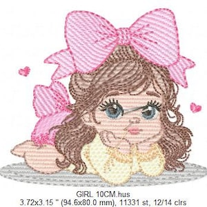 Girl Embroidery Designs - Baby Girl With Lace Embroidery Design Machine ...