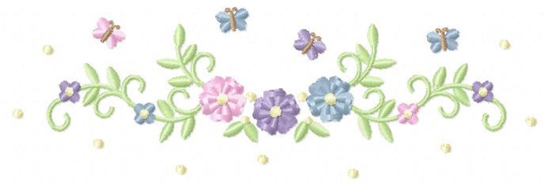 Flower Frame Embroidery Designs Flower Embroidery Design - Etsy